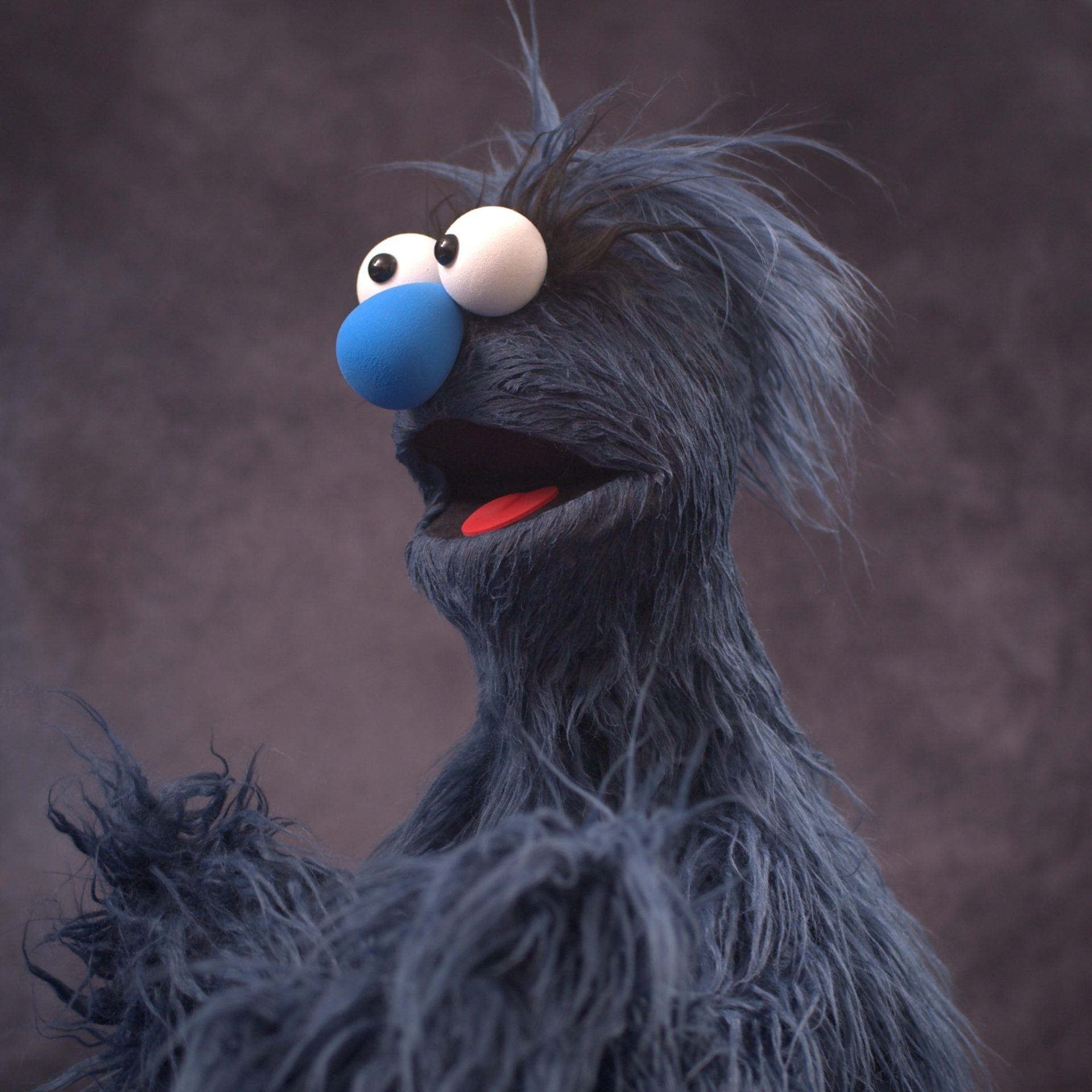 Blue Floppy Fingered Furry Monster (small) – Operation: Puppet