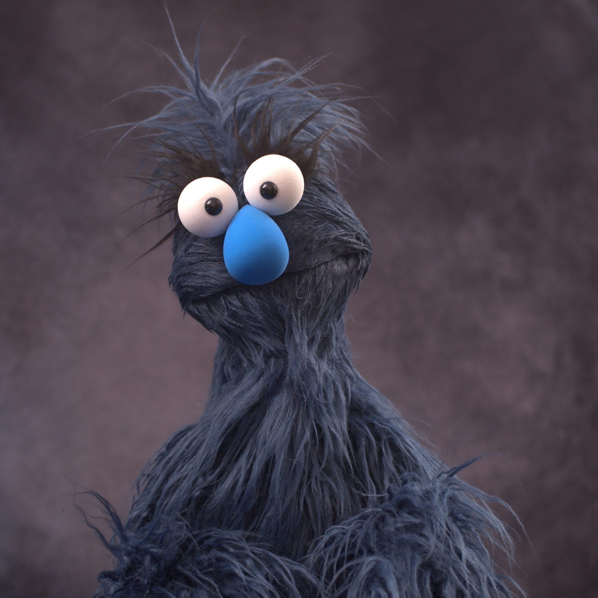 Blue Floppy Fingered Furry Monster (small) – Operation: Puppet