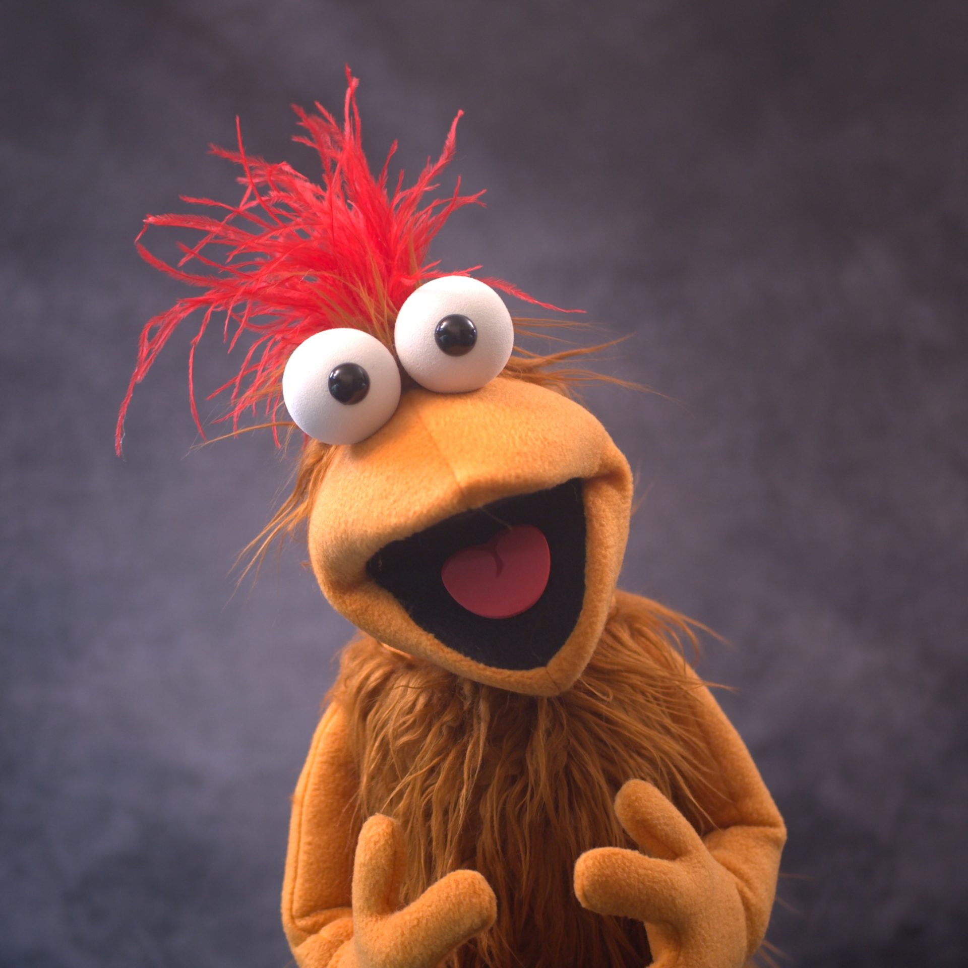 Orange and Brown Greeblee Professional Hand Puppet – Operation: Puppet