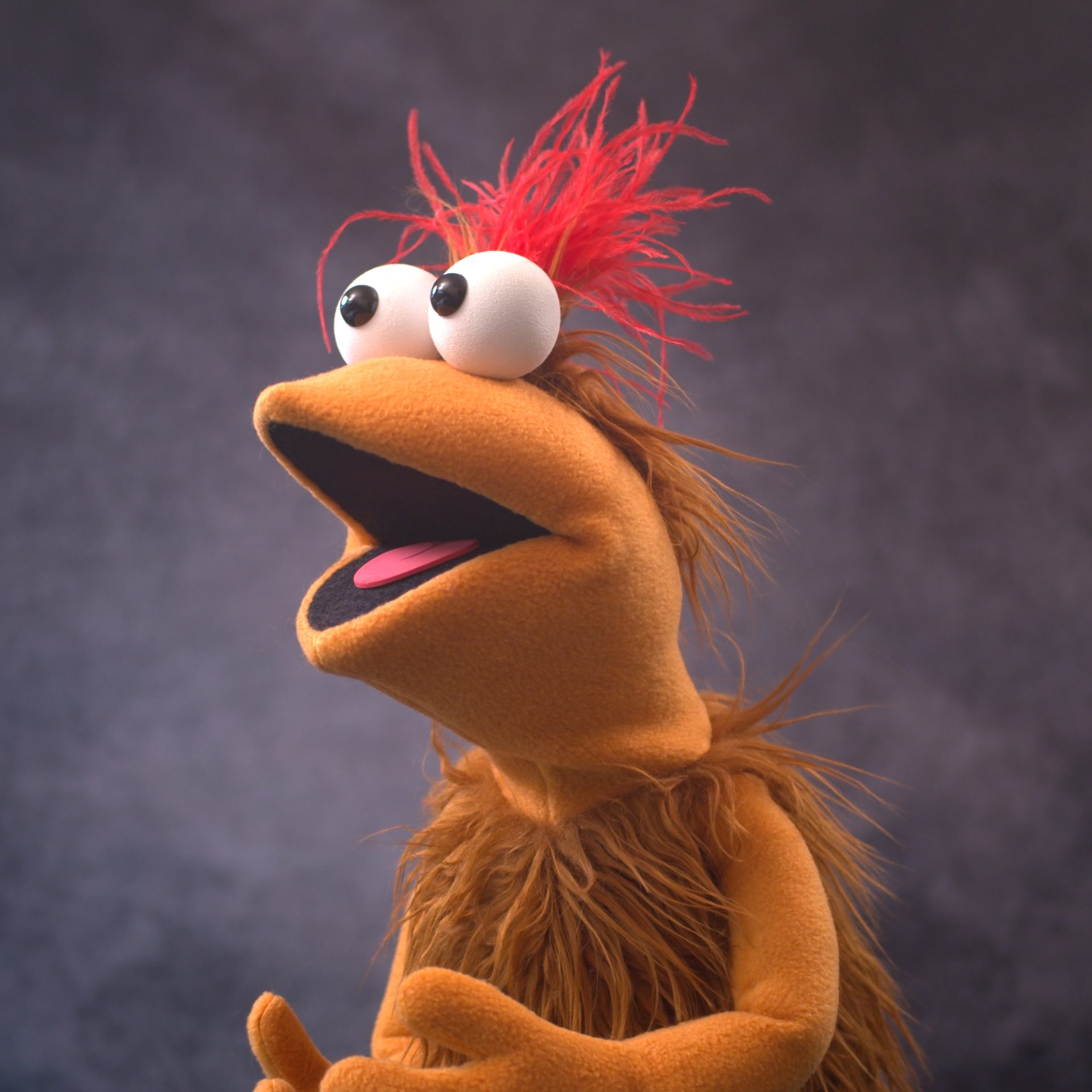 Orange and Brown Greeblee Professional Hand Puppet – Operation: Puppet