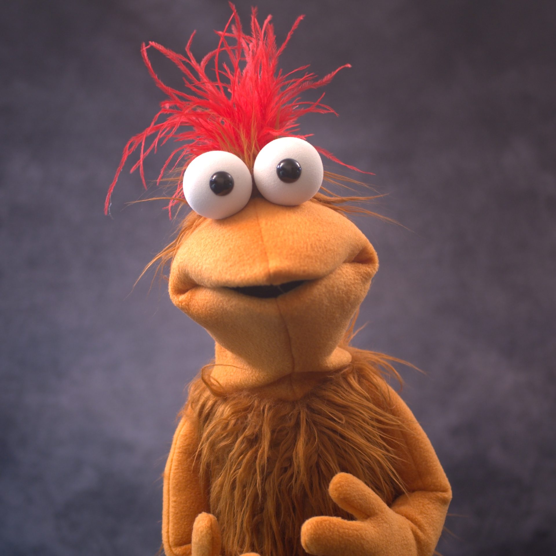 Orange and Brown Greeblee Professional Hand Puppet – Operation: Puppet