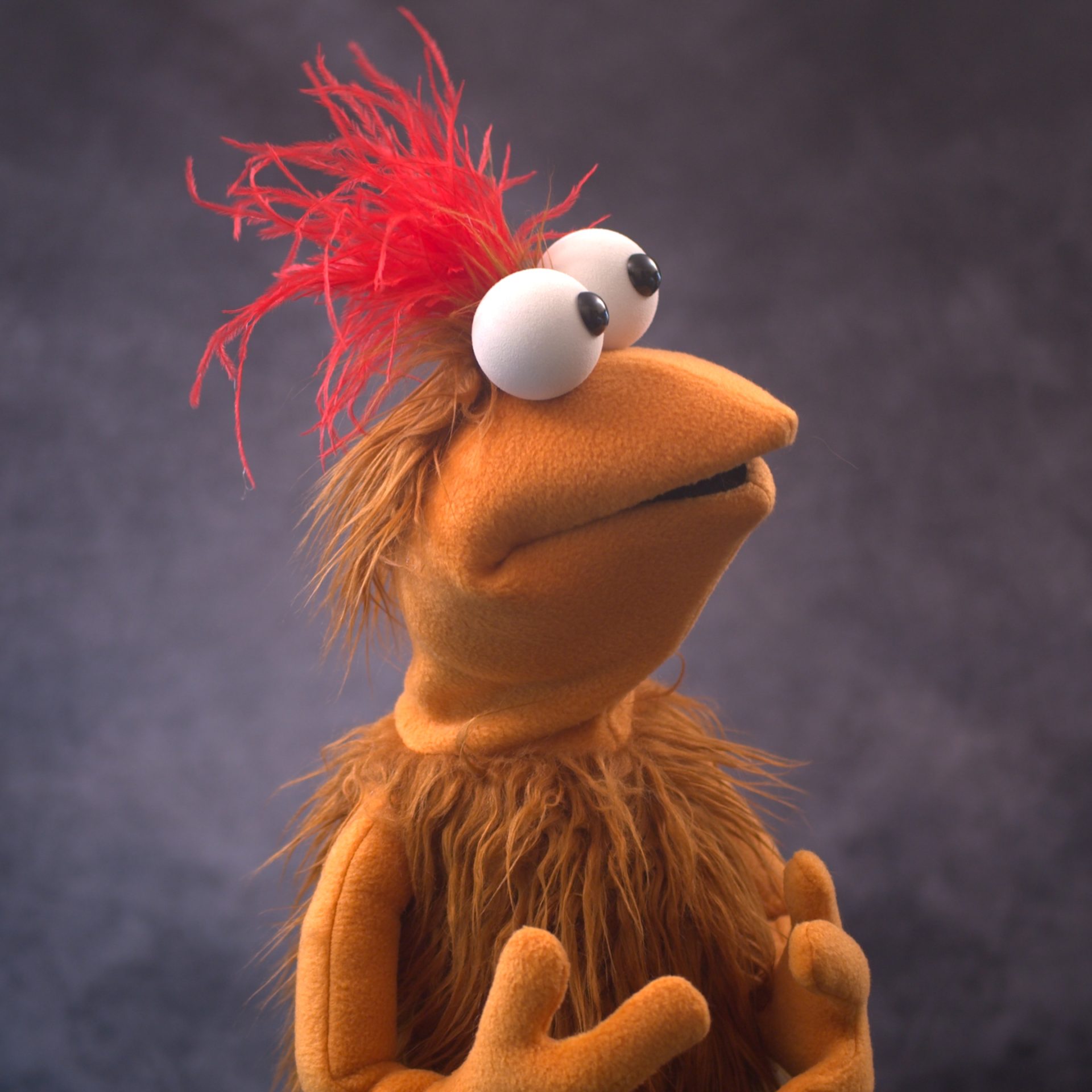 Orange and Brown Greeblee Professional Hand Puppet – Operation: Puppet