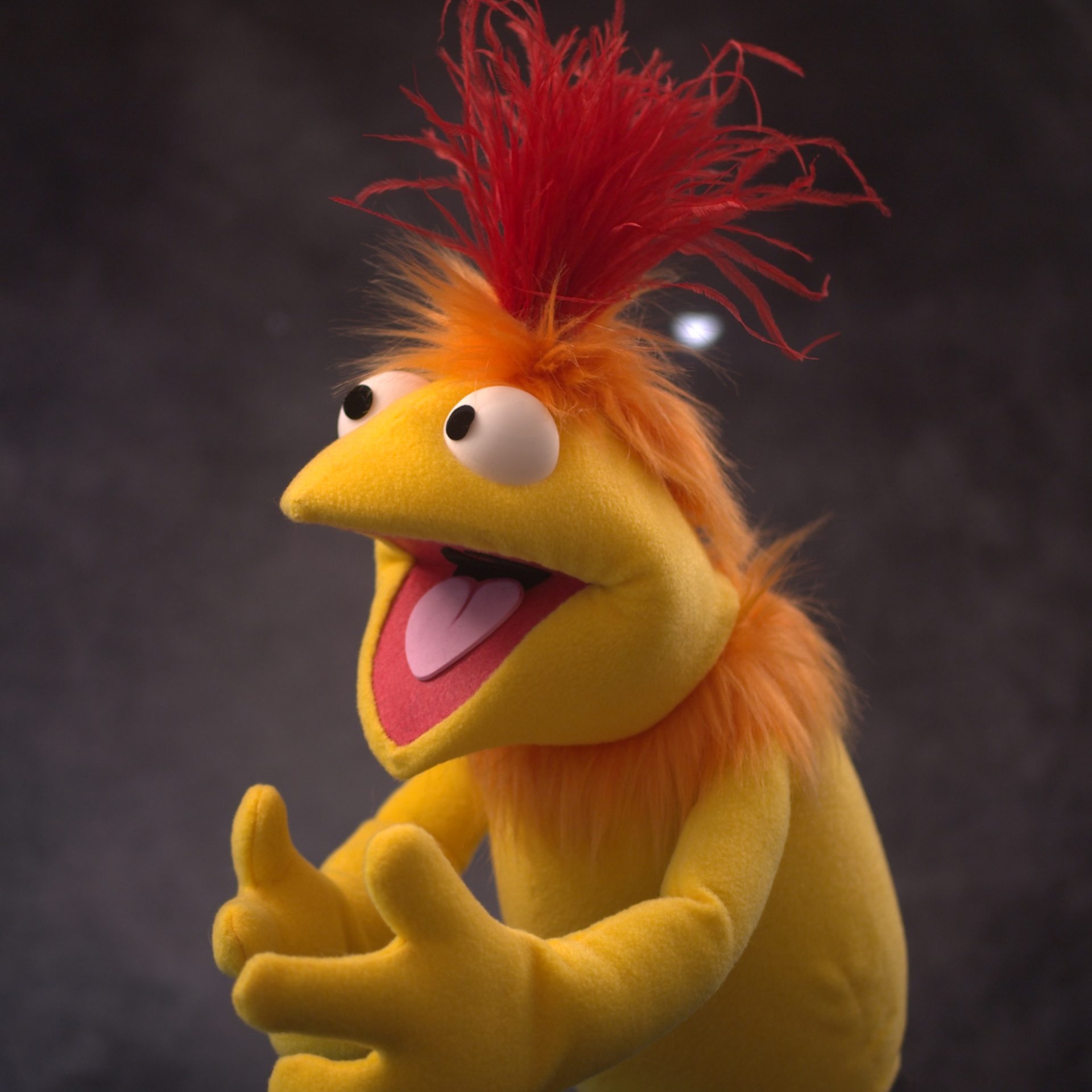 Yellow Fleece Greeblee Professional Hand Puppet – Operation: Puppet