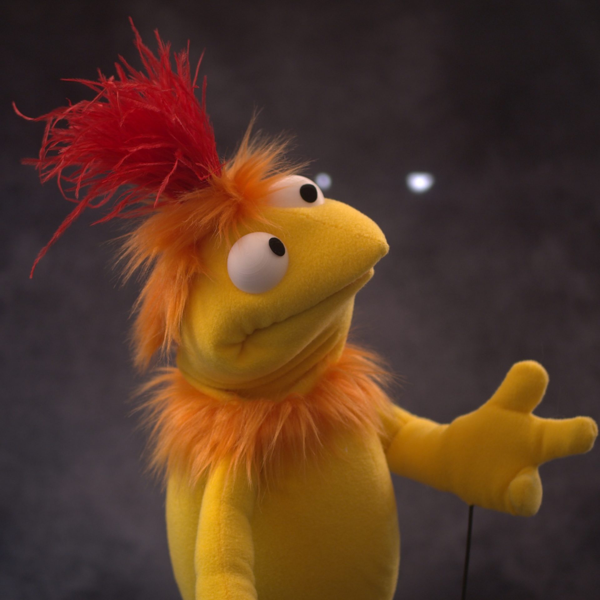 Yellow Fleece Greeblee Professional Hand Puppet – Operation: Puppet