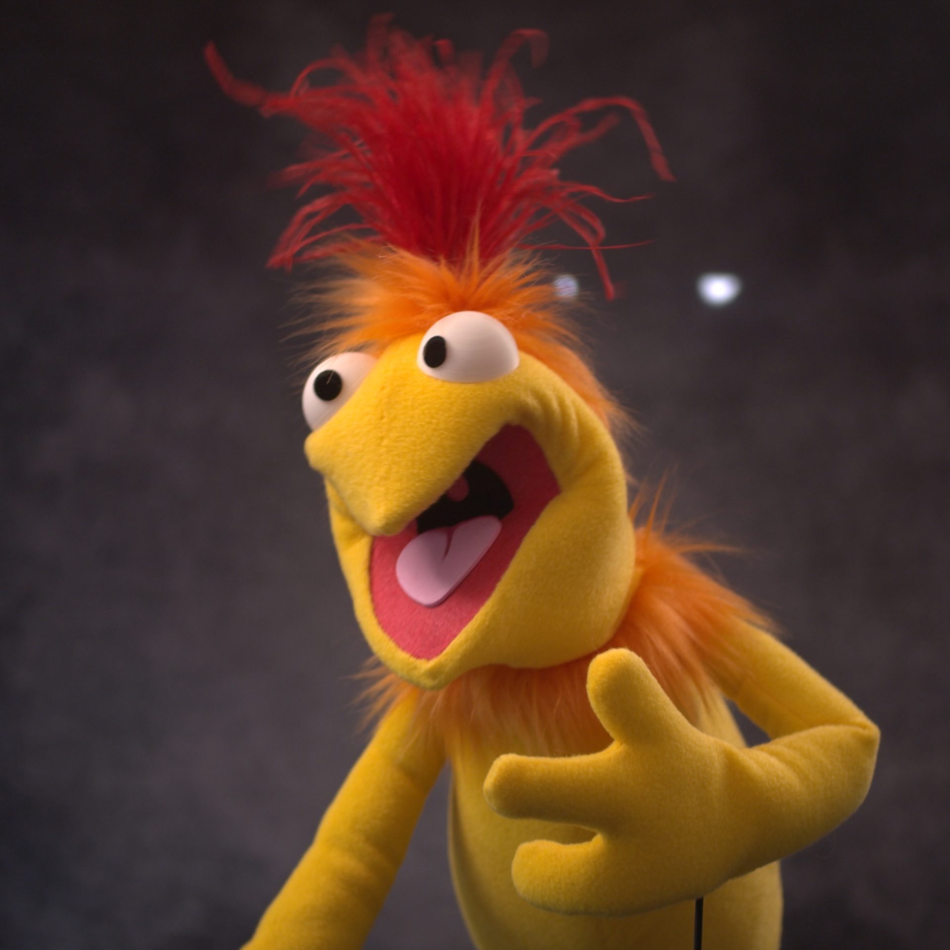 Yellow Fleece Greeblee Professional Hand Puppet – Operation: Puppet