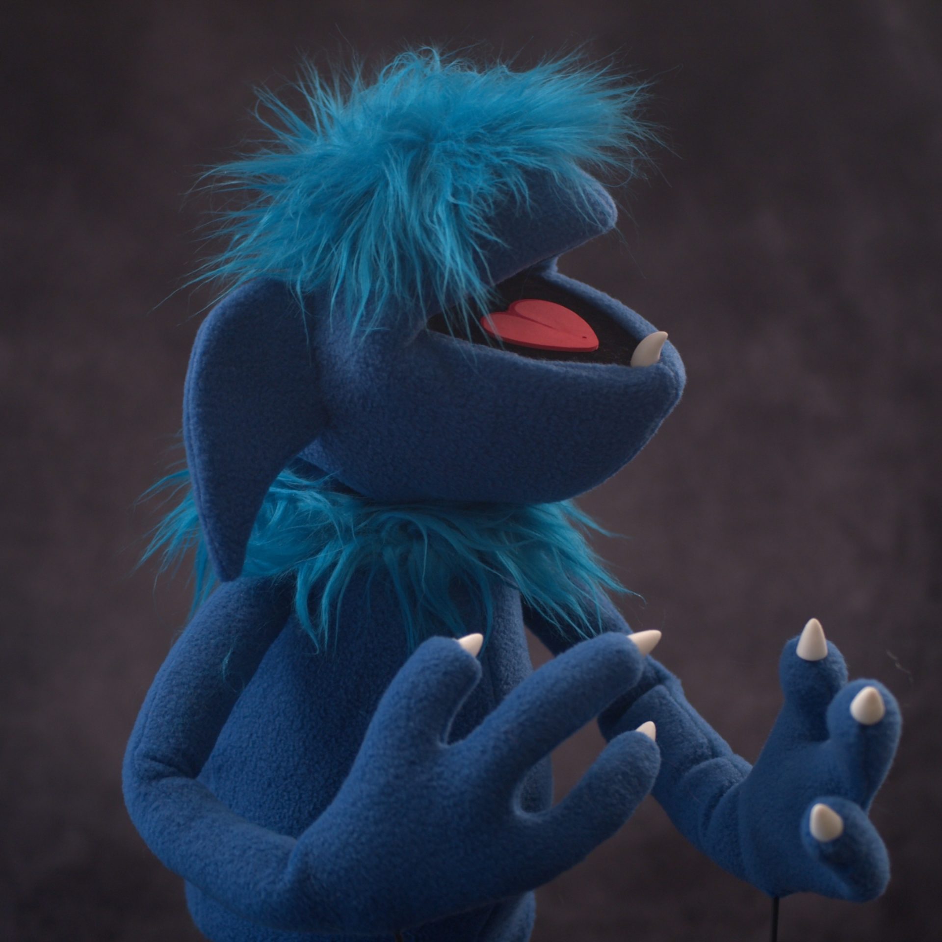 Blue Goblin Hand and Rod Puppet – Operation: Puppet