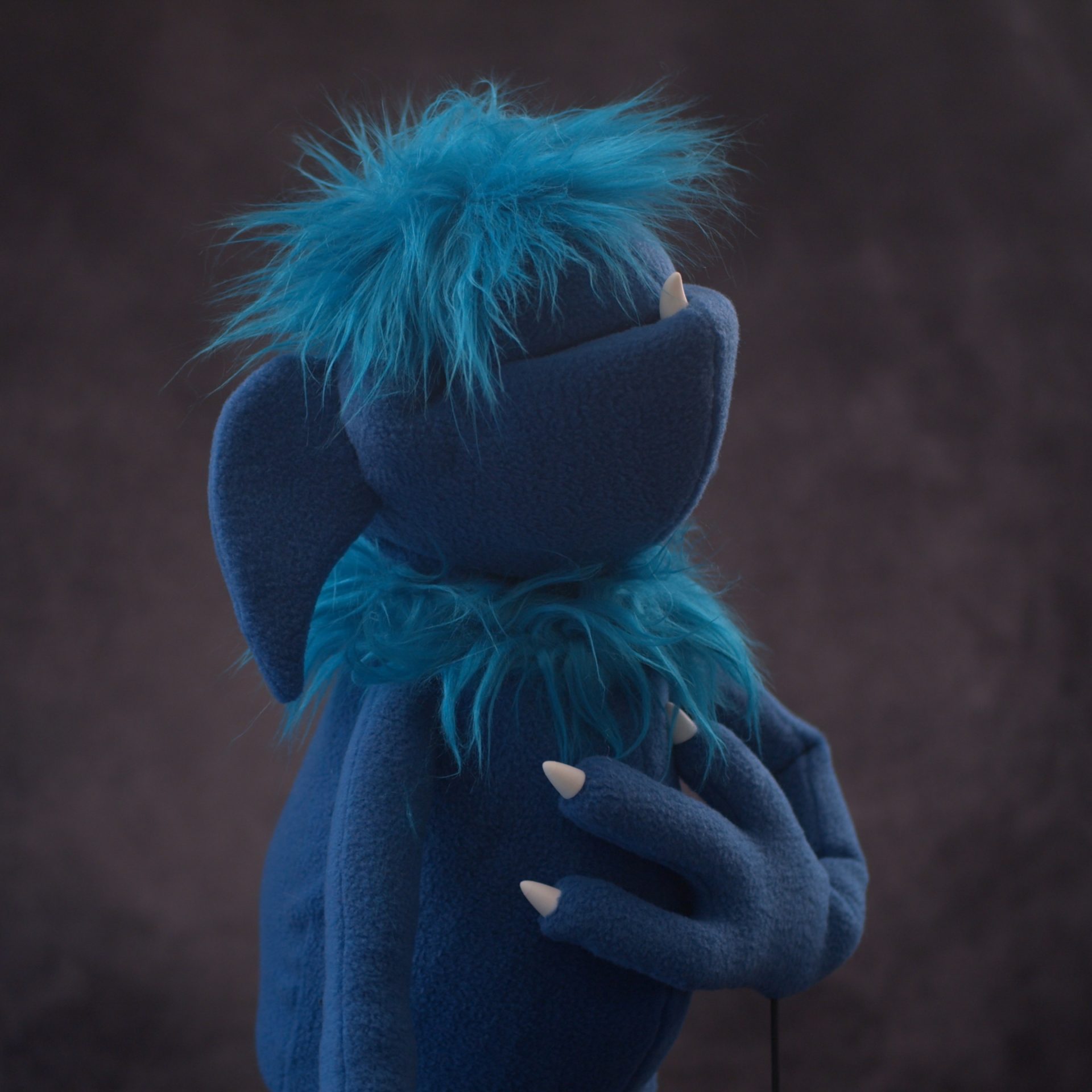 Blue Goblin Hand and Rod Puppet – Operation: Puppet