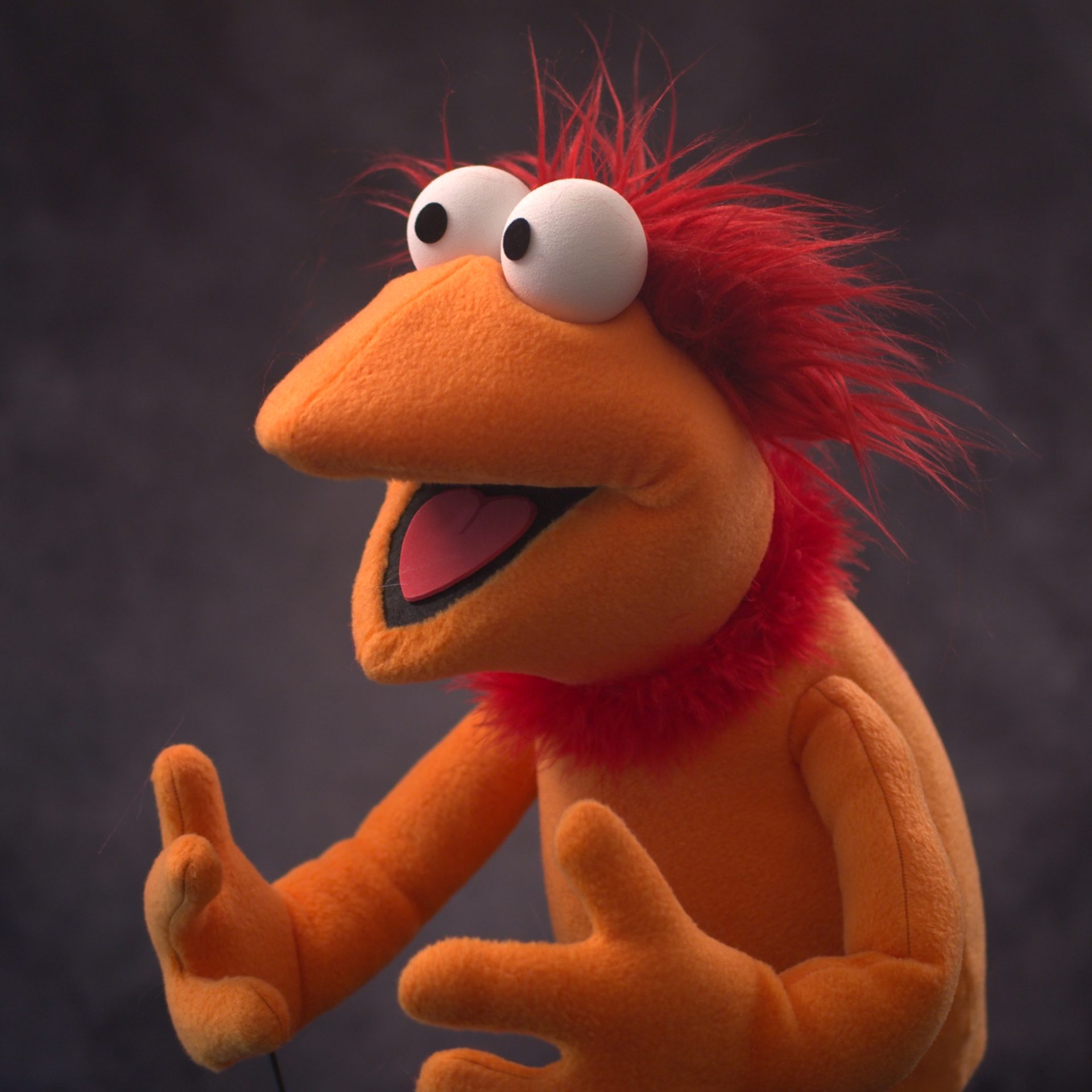 Orange/Red Greeblee Professional Hand Puppet – Operation: Puppet