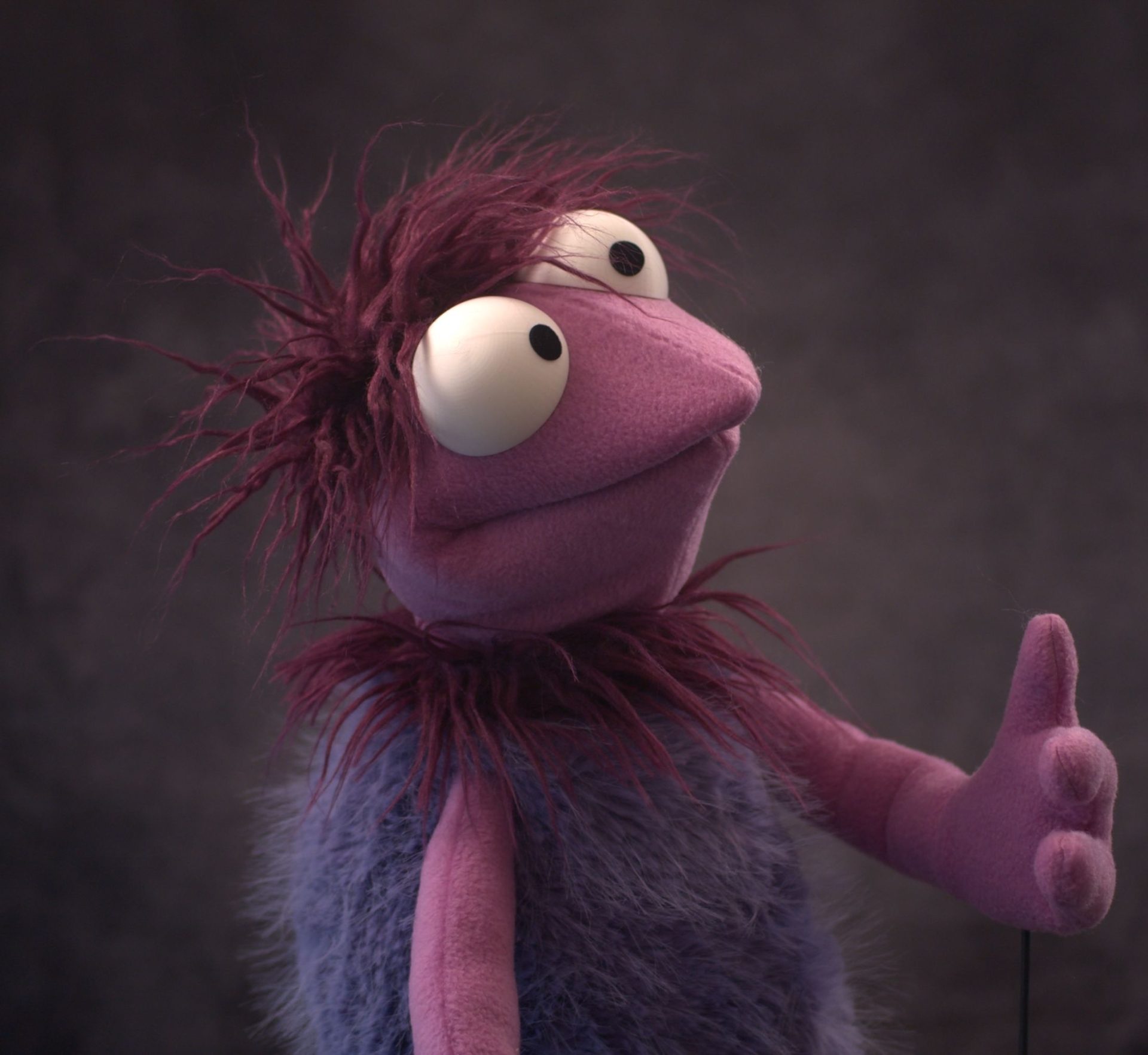 Purple Fuzzy Greeblee Professional Hand Puppet – Operation: Puppet