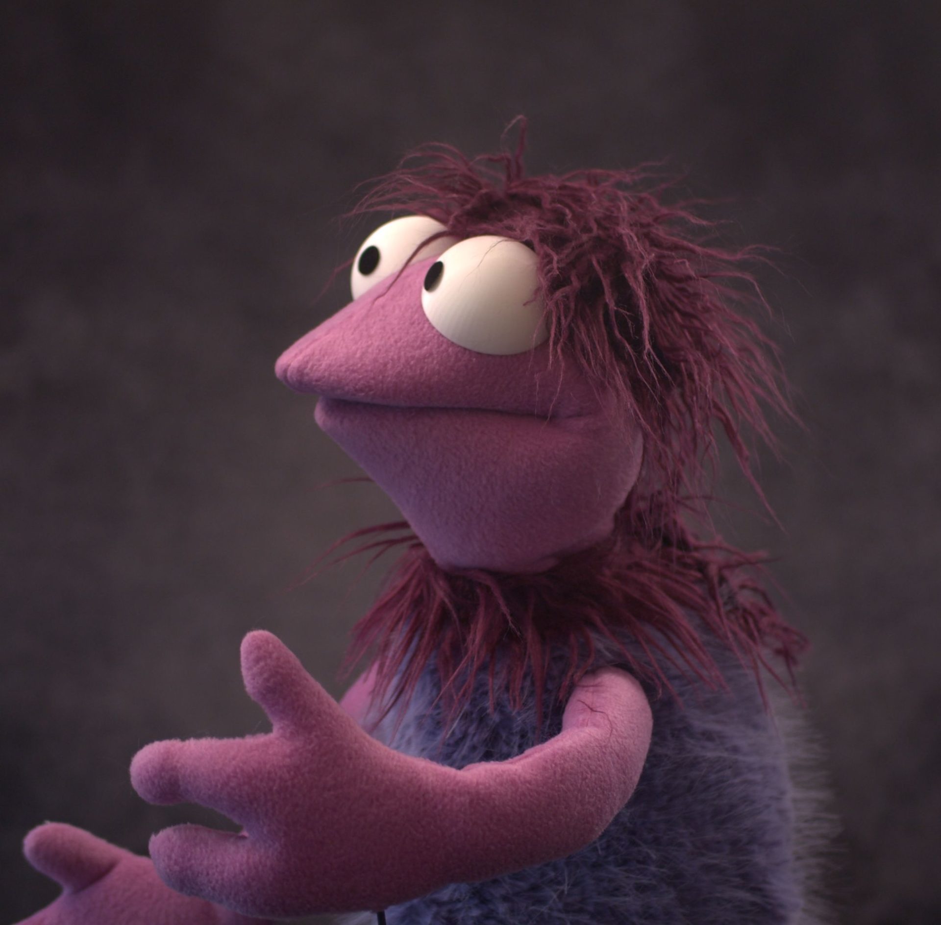 Purple Fuzzy Greeblee Professional Hand Puppet – Operation: Puppet