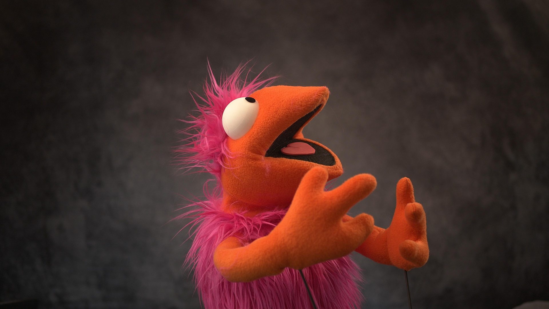 Orange & Pink Greeblee Hand Puppet – Operation: Puppet